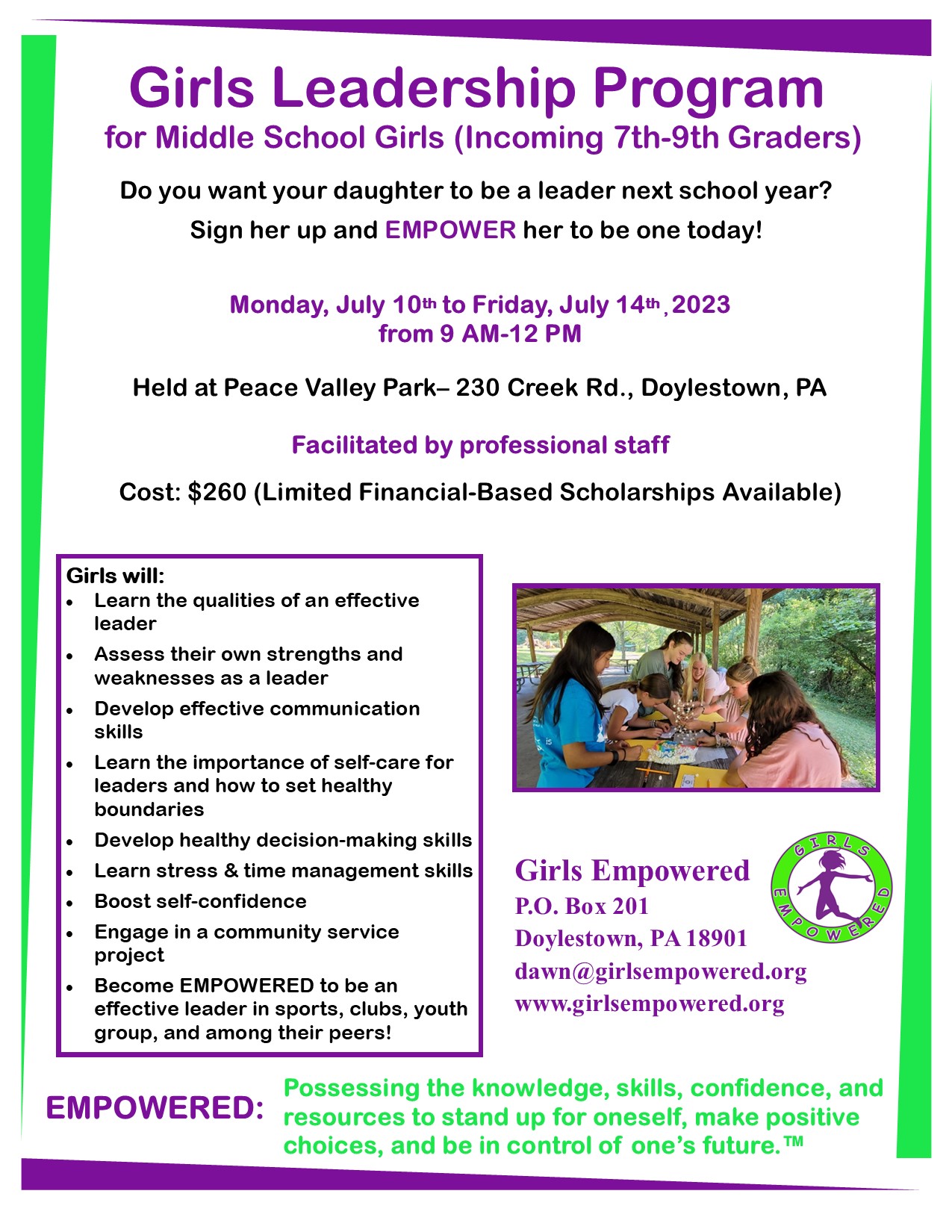 Girls Leadership Program – Girls Empowered